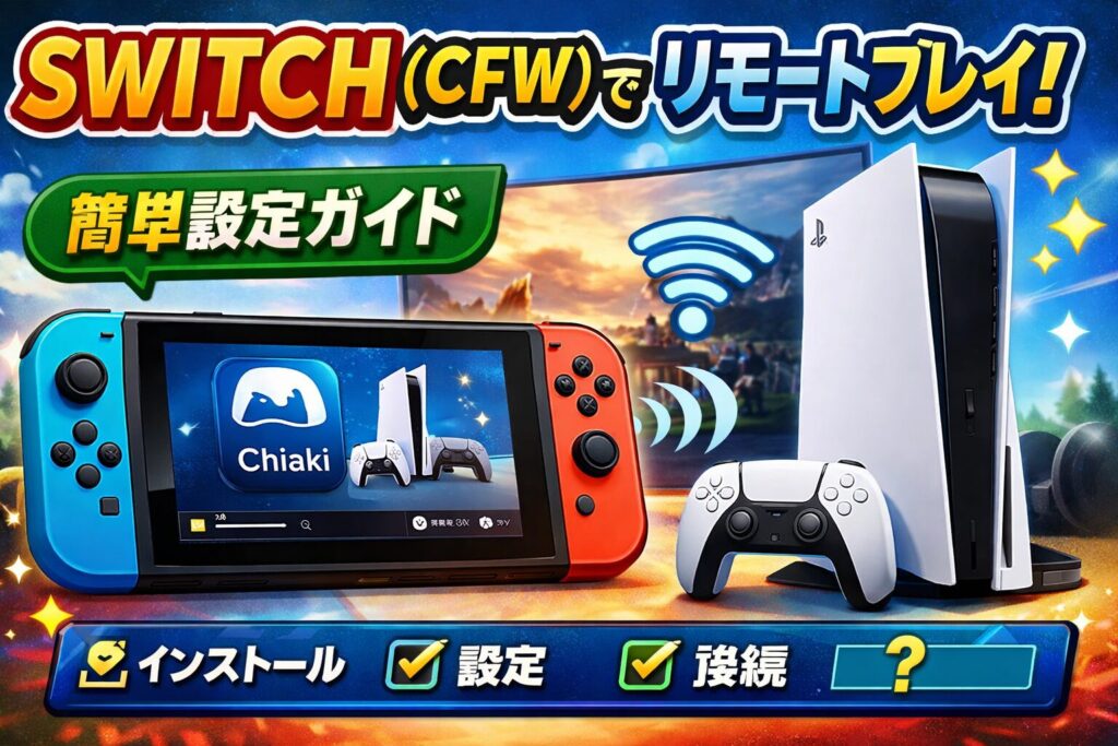 【Switch(CFW)】ChiakiでPS5をリモートプレイする方法｜導入〜設定まで完全手順 | azagame -ゲームブログ-
