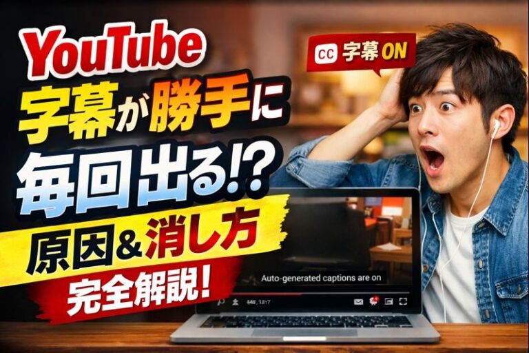 YouTubeの字幕が毎回勝手に出る原因と消し方【完全解決】 | azablog -あざっきブログ-